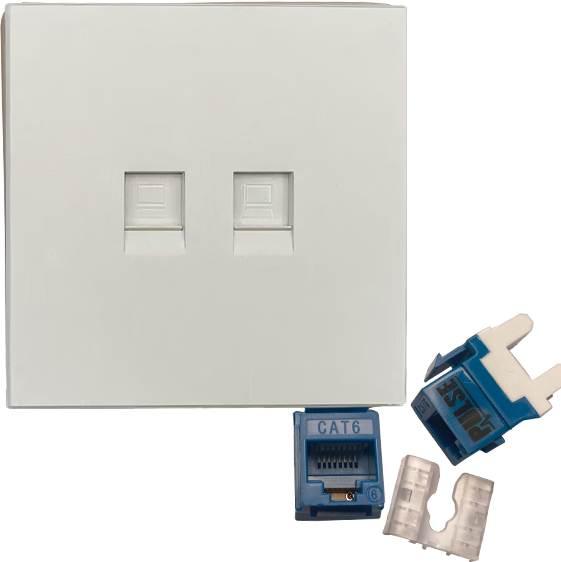 Faceplate Series, 86×86 Angled Type, Frosted Surface, White, 1&2 Gang ...