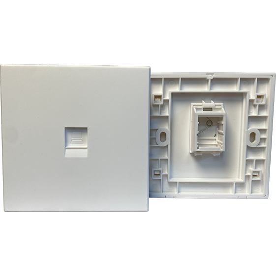 Faceplate Series, 86×86 Angled Type, Frosted Surface, White, 1&2 Gang ...