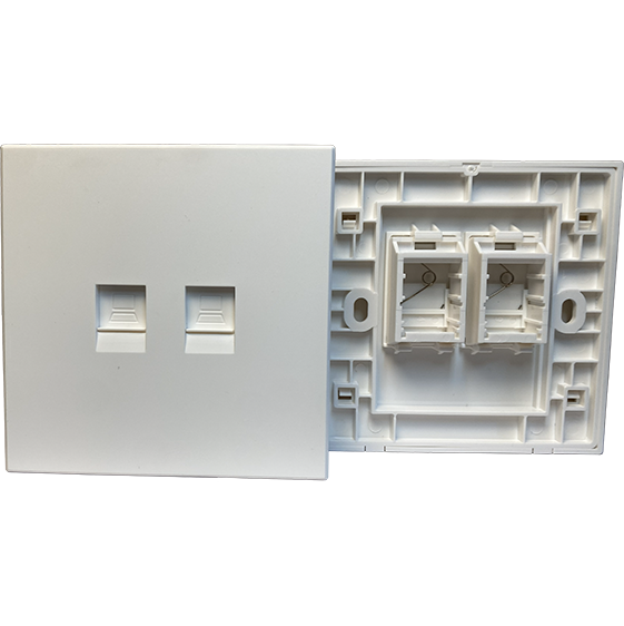 Faceplate Series, 86×86 Angled Type, Frosted Surface, White, 1&2 Gang ...