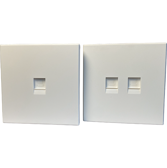 Faceplate Series, 86×86 Angled Type, Frosted Surface, White, 1&2 Gang ...
